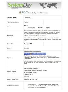 Bermuda Company Documents