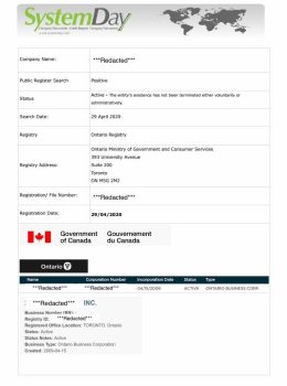 Canada Company Documents