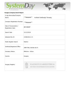 Hungary Company Documents