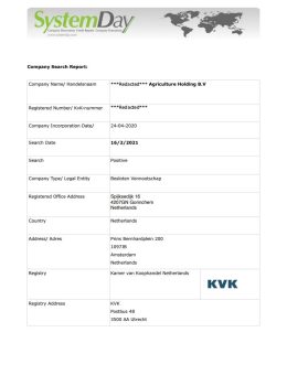 Netherlands Company Documents